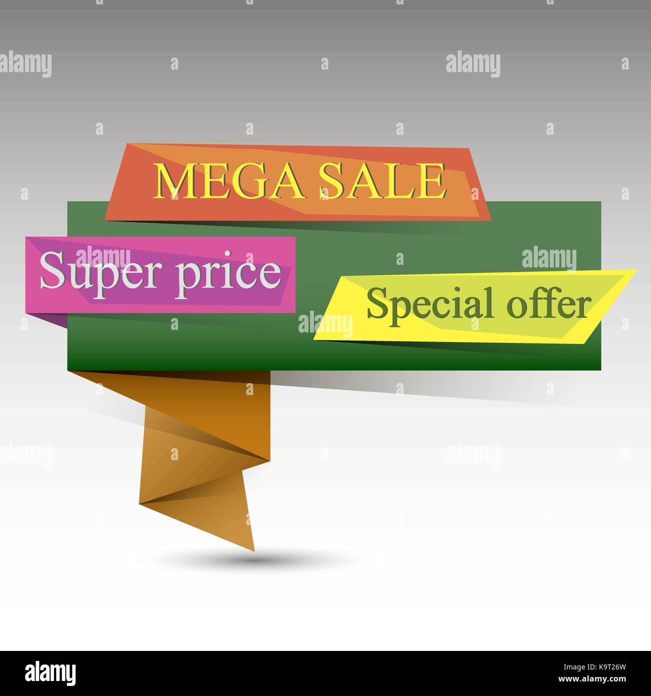 The logo with Mega sale message on the line vector illustration Stock ...