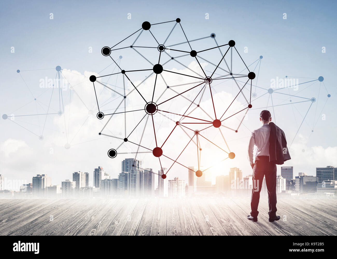 International business networking and social connection against Stock ...