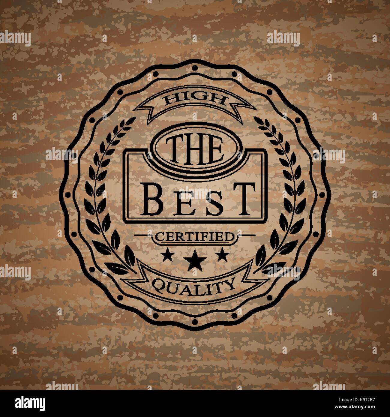 Vector illustration on a circle emblem with high quality and the best ...