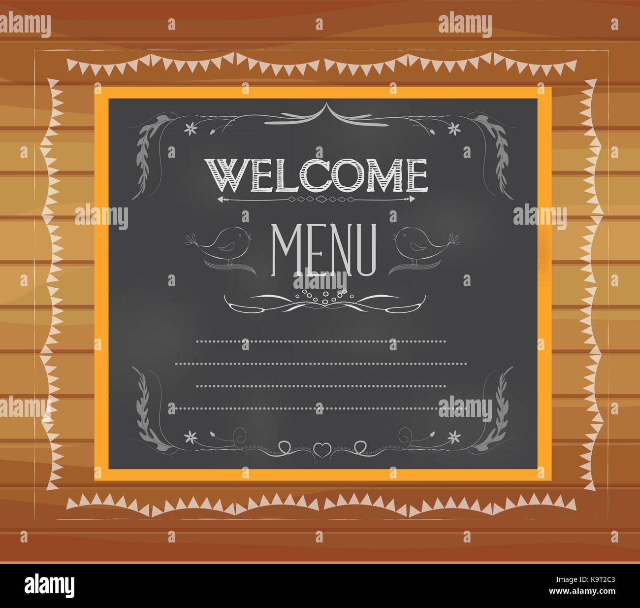 Welcome sign on blackboard Stock Vector Images - Alamy