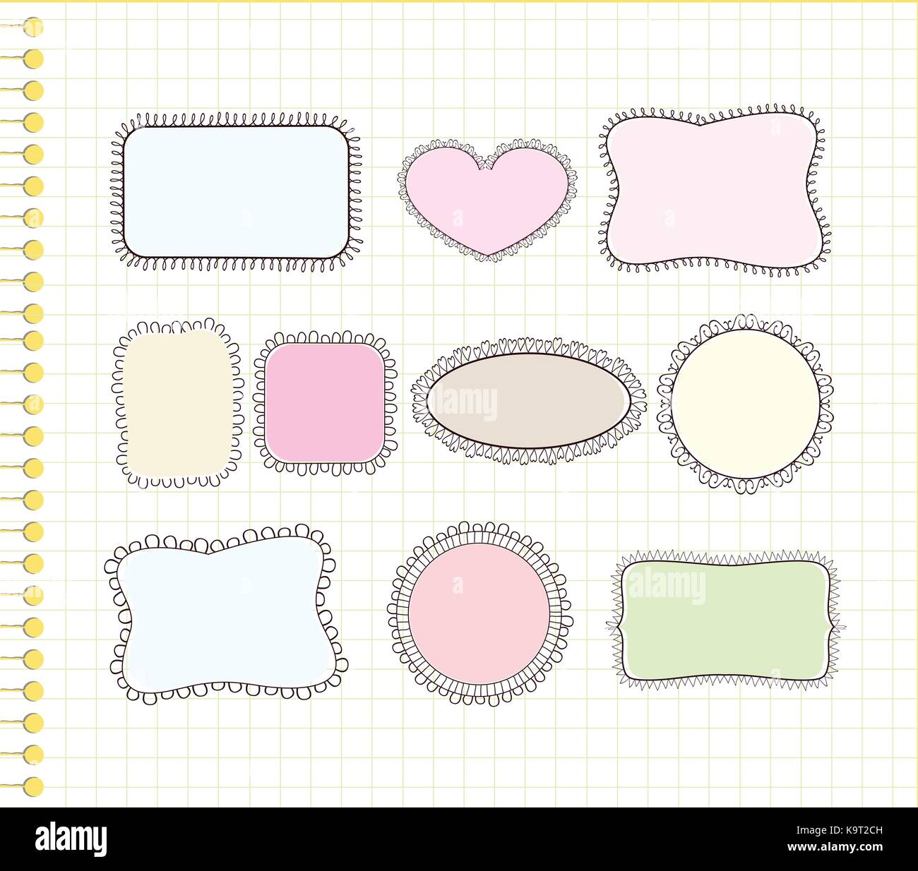 cute doodle frames Stock Vector Image & Art - Alamy