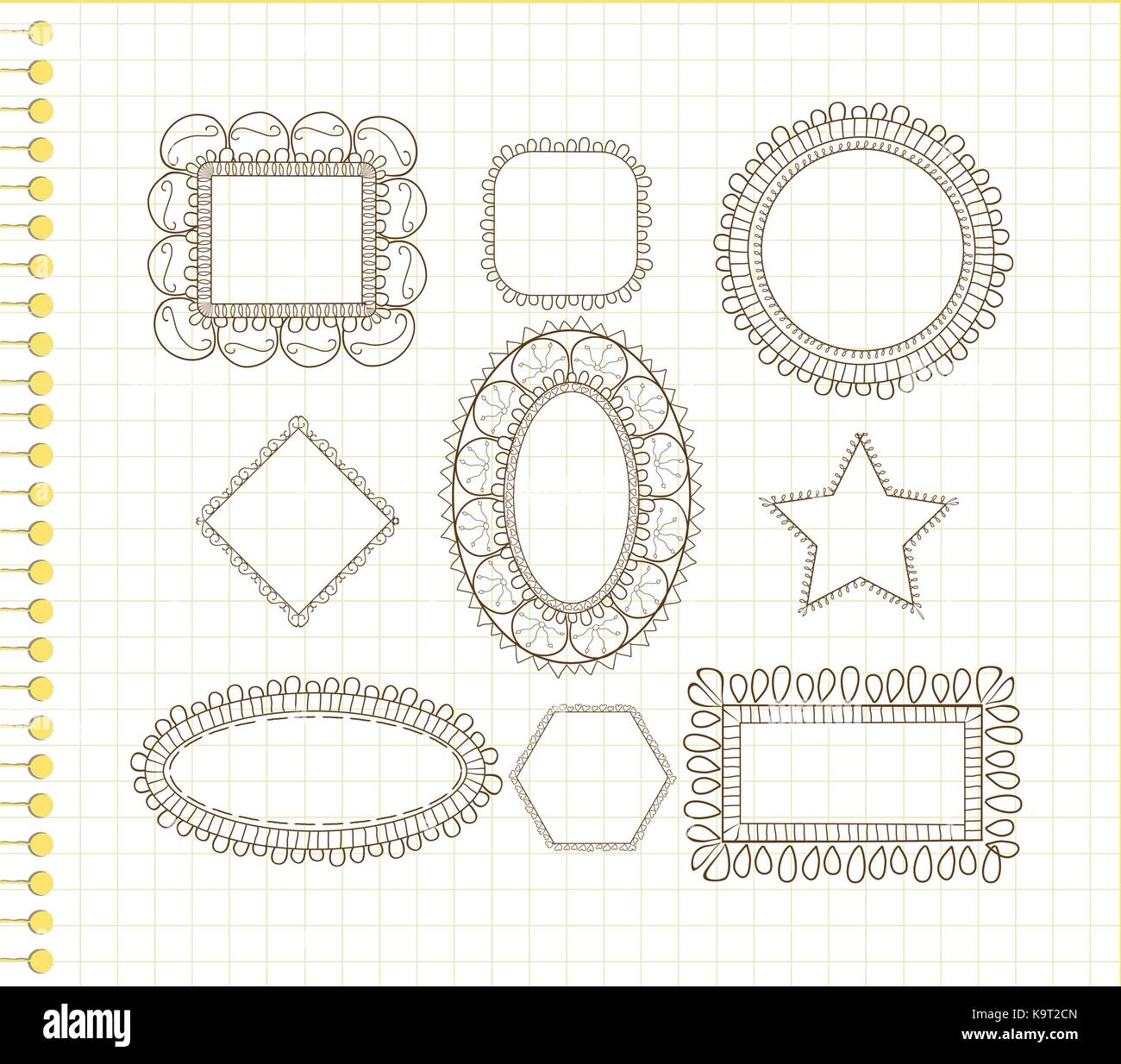 cute doodle frames Stock Vector Image & Art - Alamy