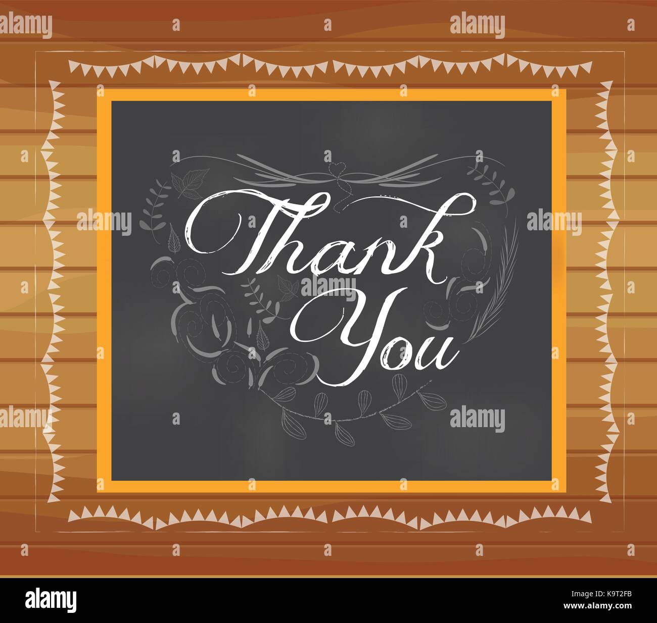 Thank you written on chalkboard Stock Vector Image & Art - Alamy