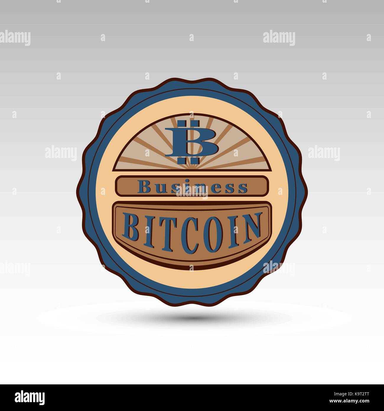 Bitcoin stamp sign round Stock Vector Images - Alamy