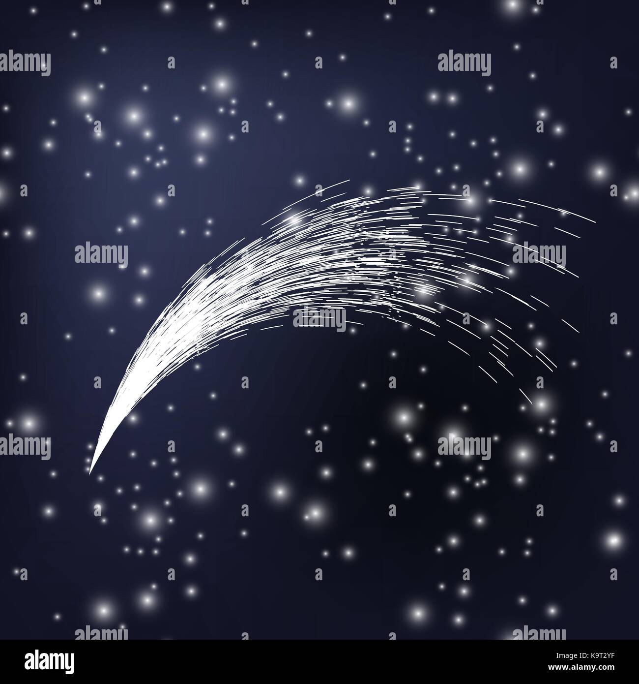 White Falling Star Stock Vector Image & Art - Alamy