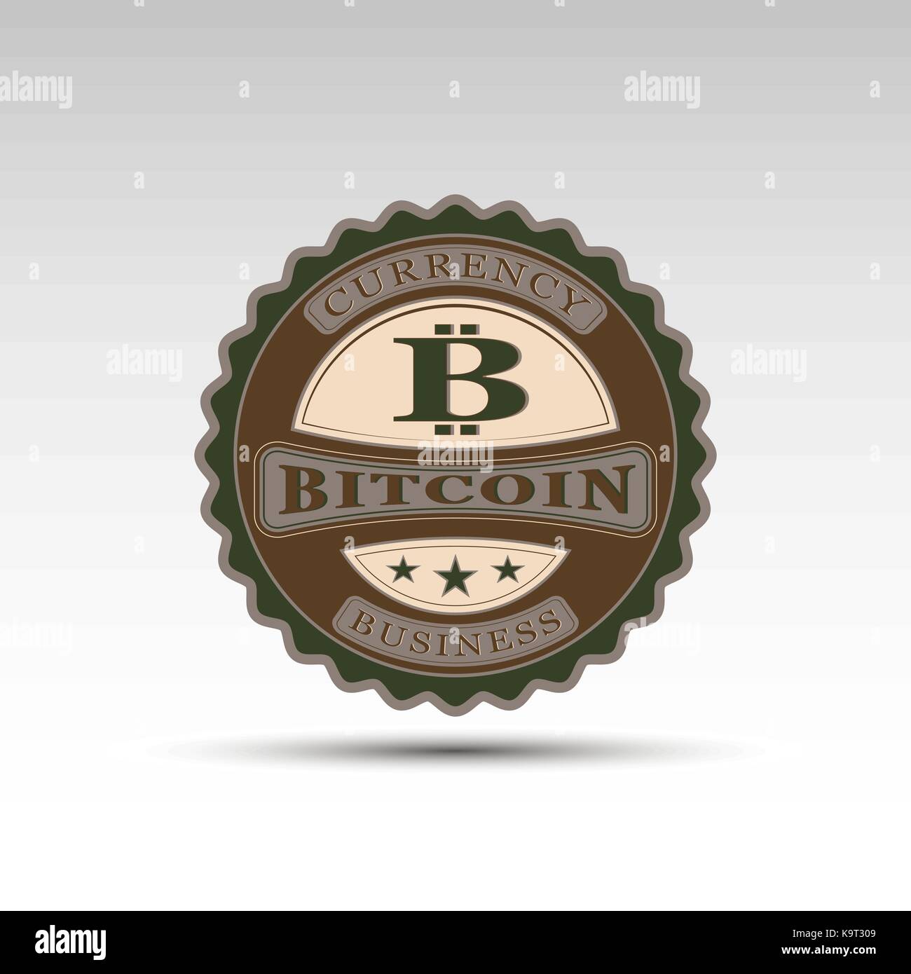 The vector badge with bitcoin symbol for you business Stock Vector ...