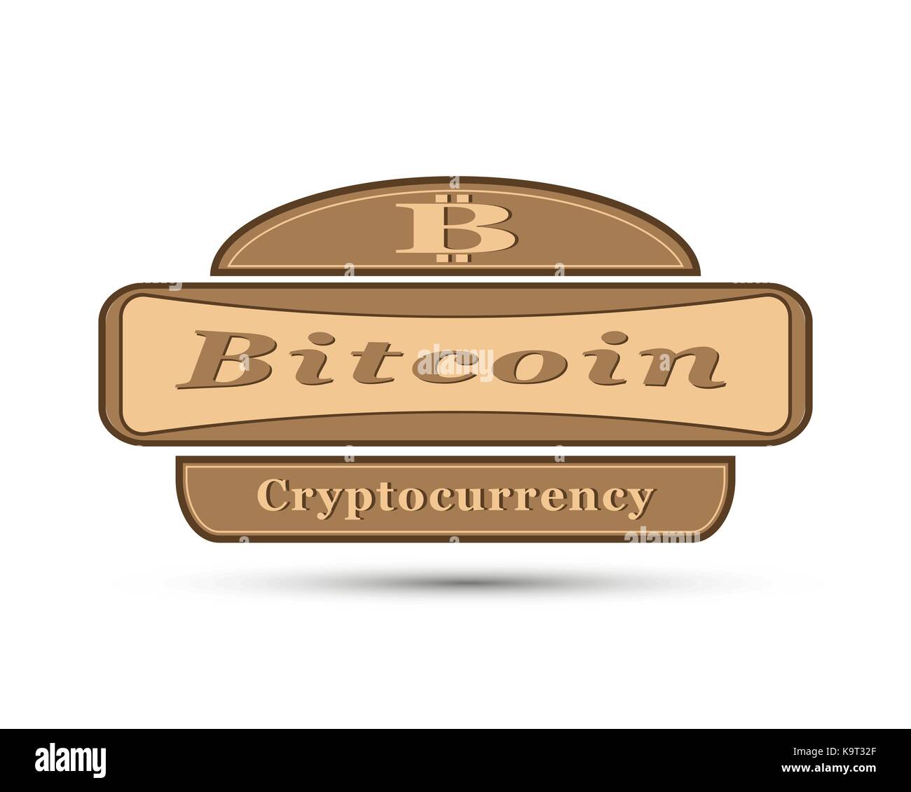 The badge with bit coin symbol.Vintage style Stock Vector Image & Art ...