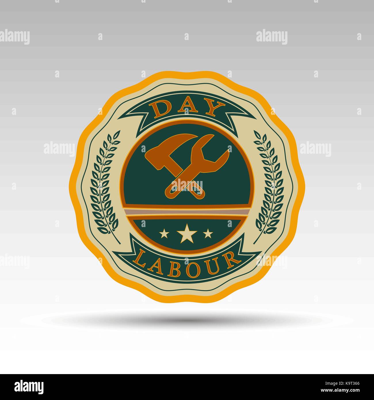The vector badge for labour day.Flat design Stock Vector Image & Art ...