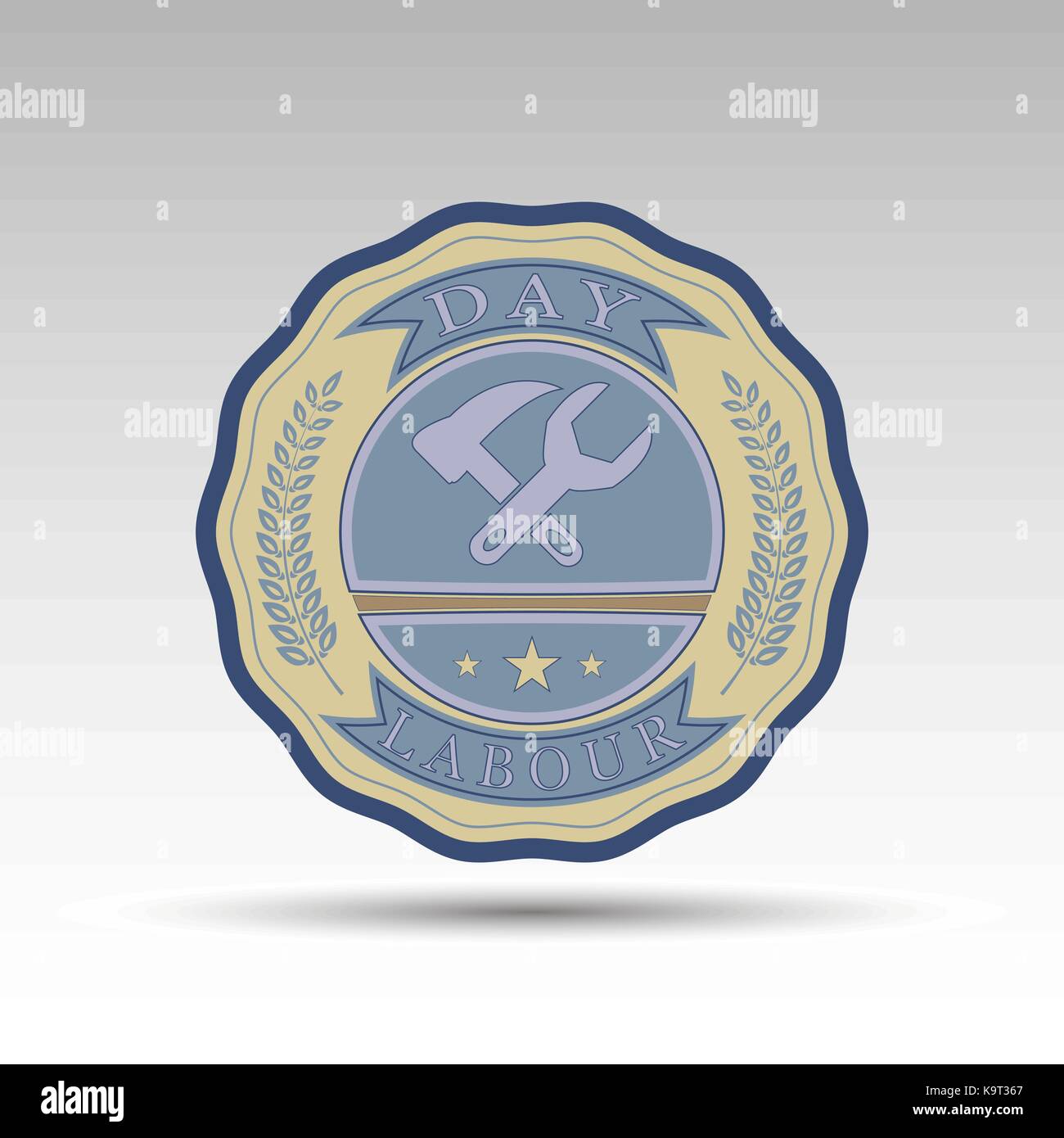 Labour day badge hi-res stock photography and images - Alamy