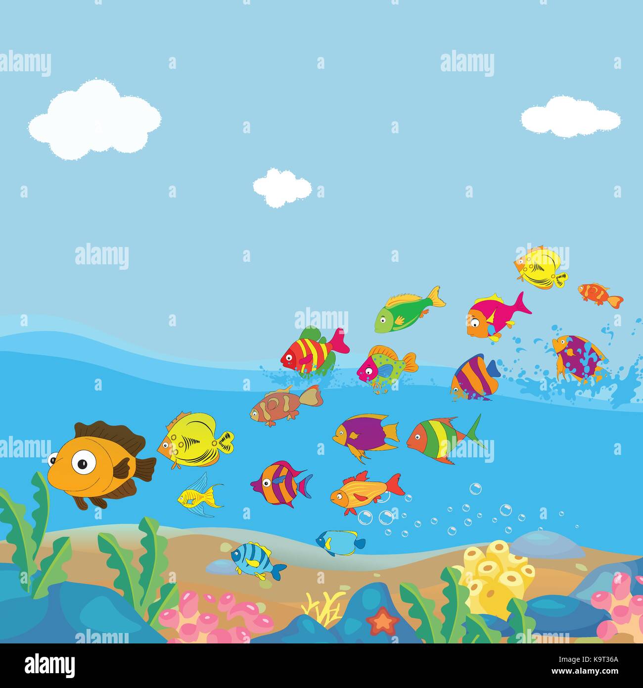 Fish for family Stock Vector Images - Alamy