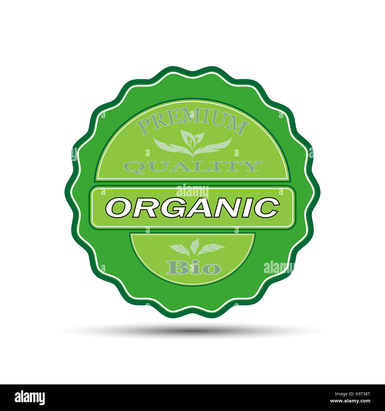 The vector green emblem with organic text Stock Vector Image & Art - Alamy