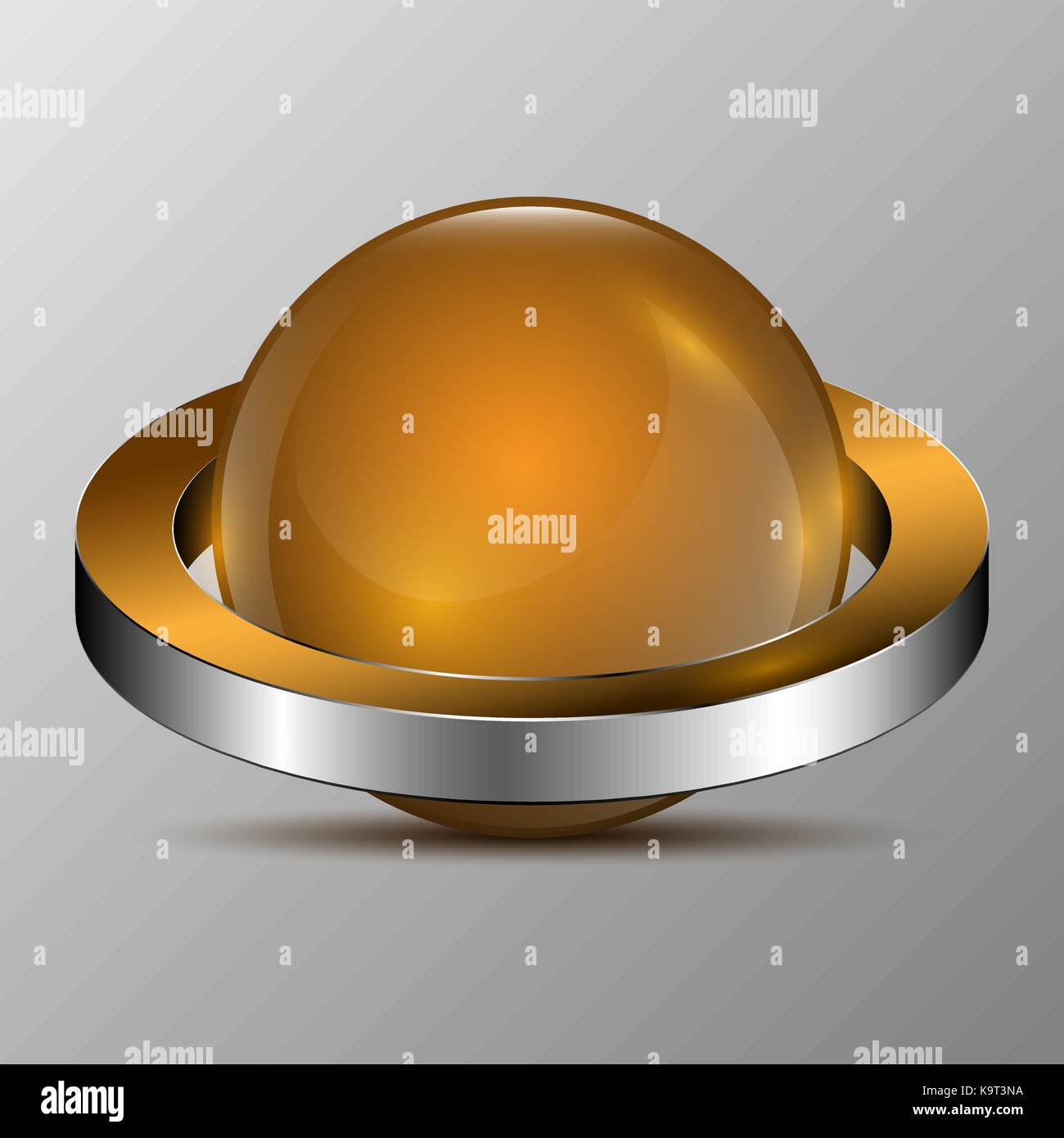 The vector 3d sphere with chrome rings Stock Vector Image & Art - Alamy