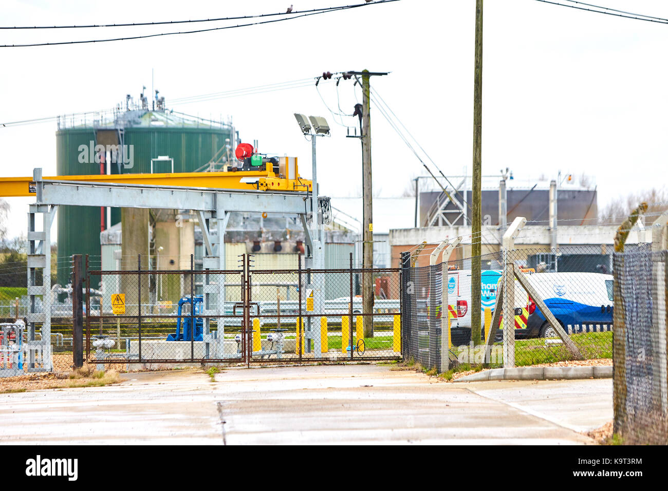 General view of Thames Water Sewage Treatment Works in Aylesbury Stock ...