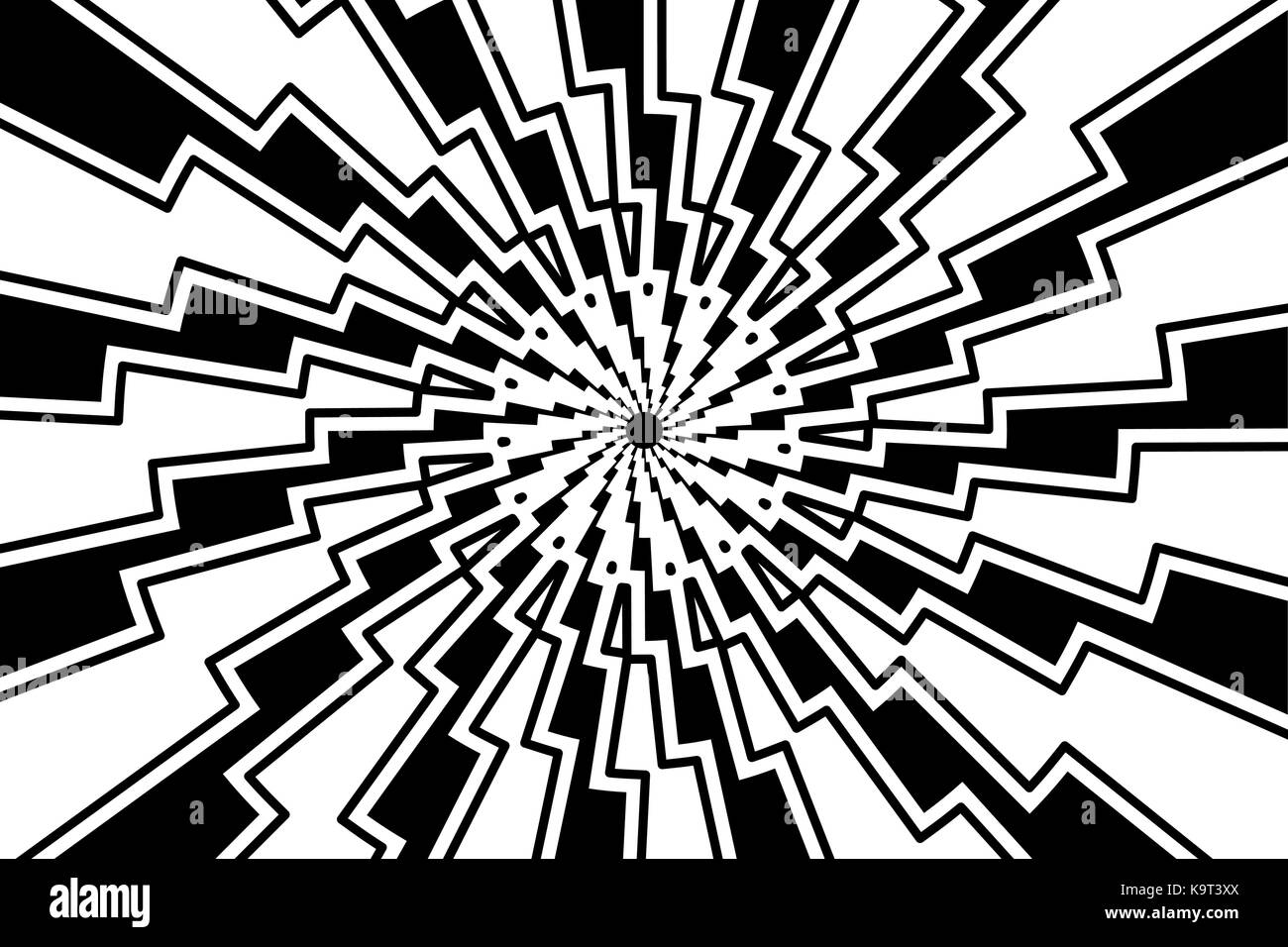 Lightning bolt - abstract geometric vector pattern - black and white ...