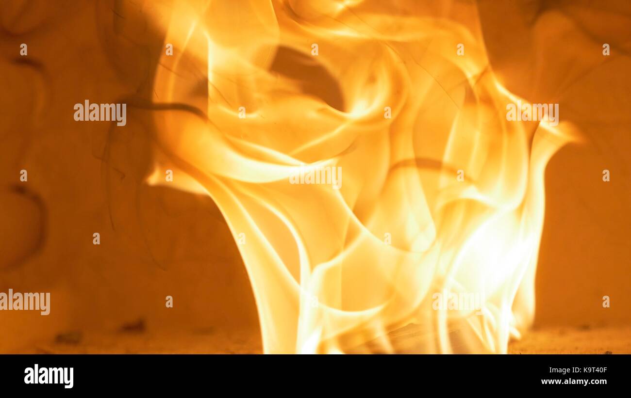 Metal details inside a furnace. Steel parts inside the furnace ...