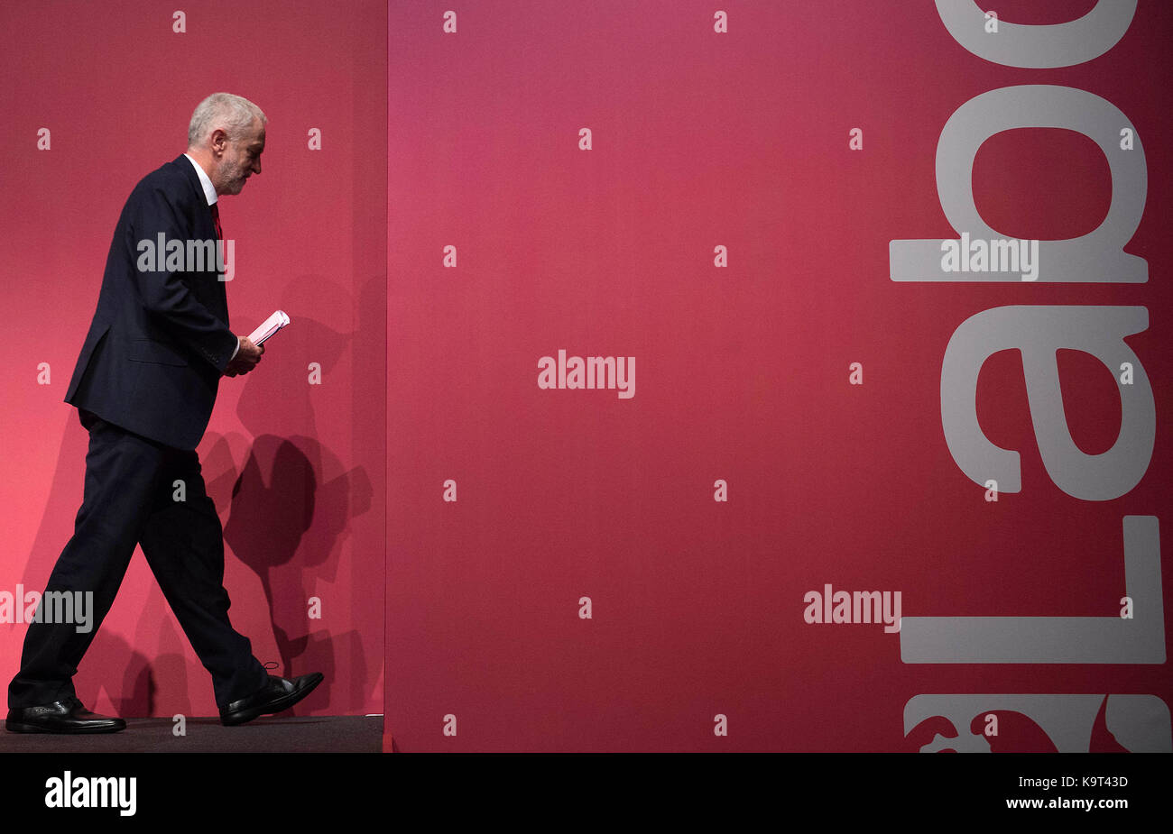 Labour leader Jeremy Corbyn during the Labour Party annual conference ...
