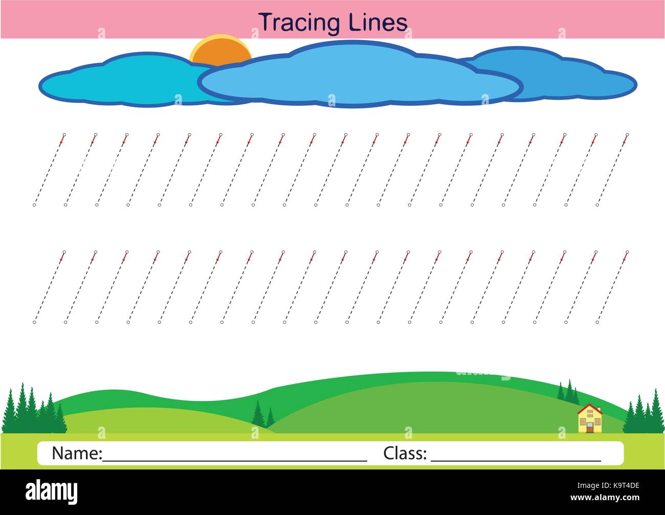 pencil control, Working pages for children, tracing lines, finemotor ...