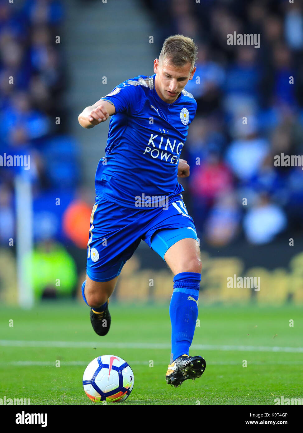 Leicester City's Marc Albrighton during the Premier League match at ...