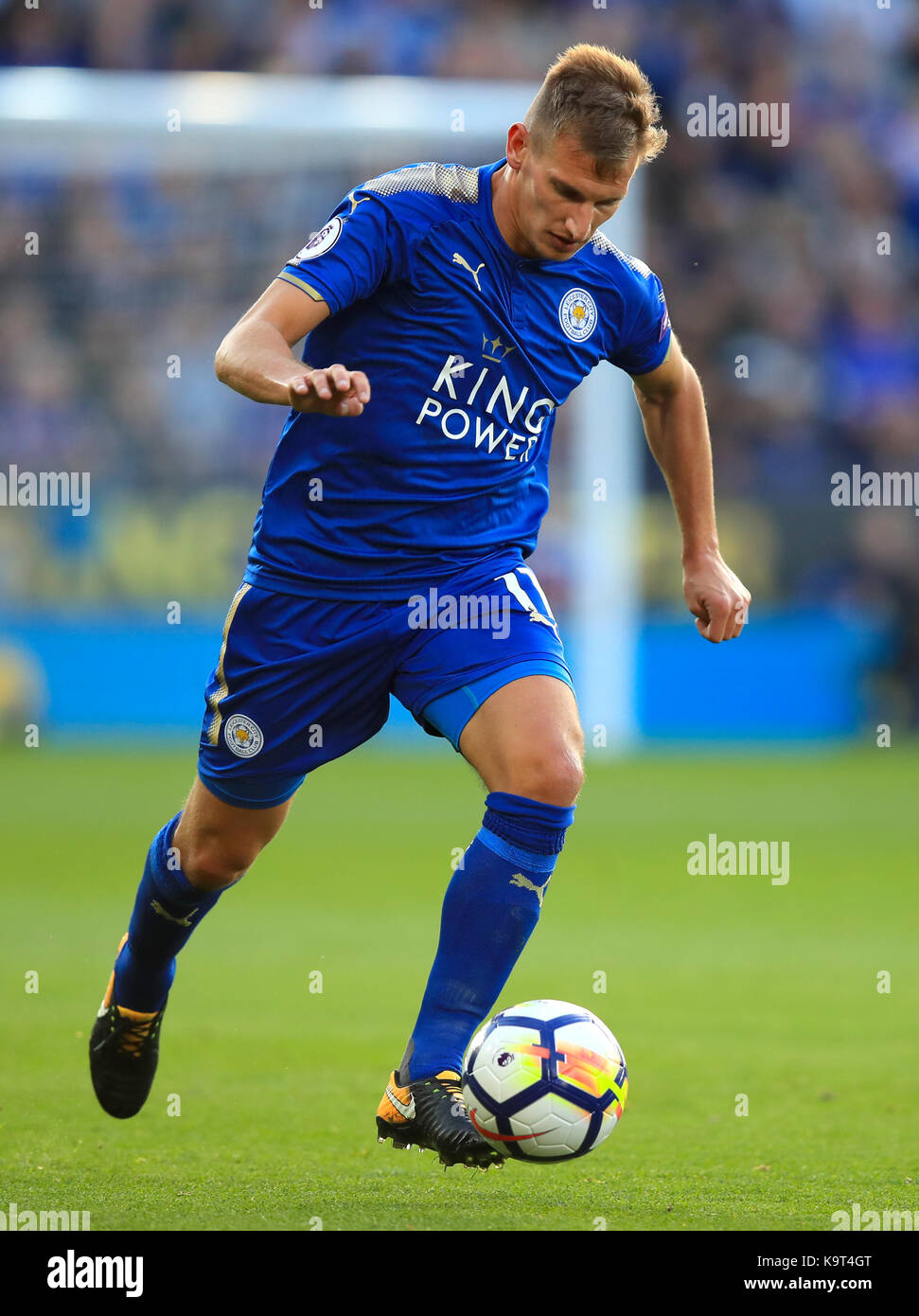 Leicester City's Marc Albrighton during the Premier League match at ...