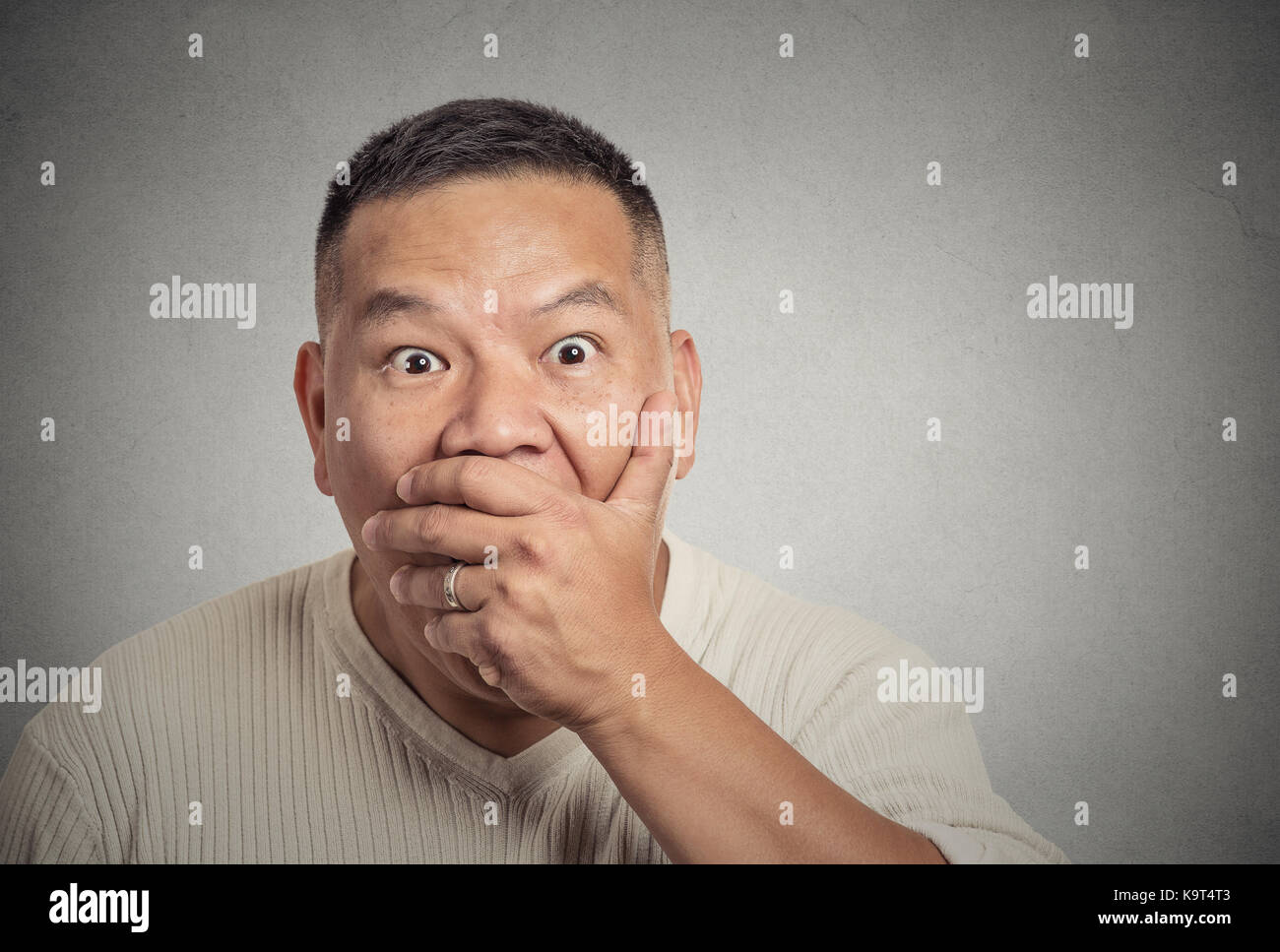 Surprise astonished man. Closeup portrait funny man looking surprised ...