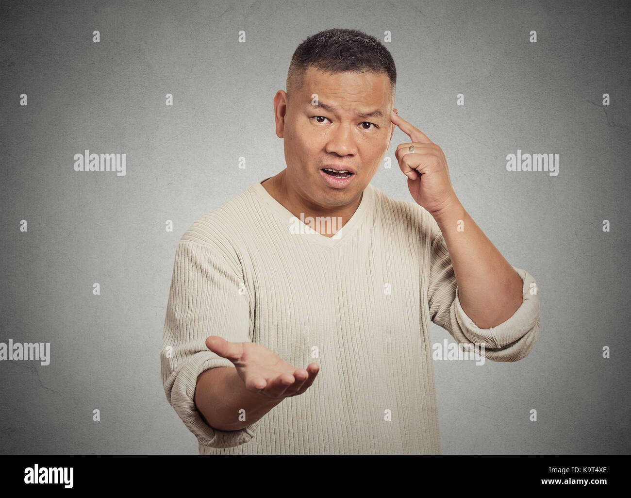 Closeup portrait angry frustrated middle aged man gesturing with his ...
