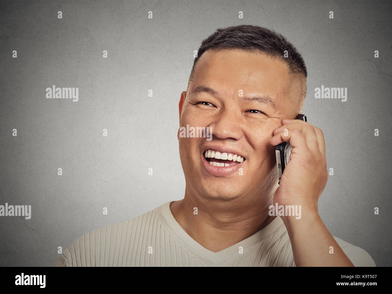 Closeup portrait headshot handsome young man student happy guy excited ...