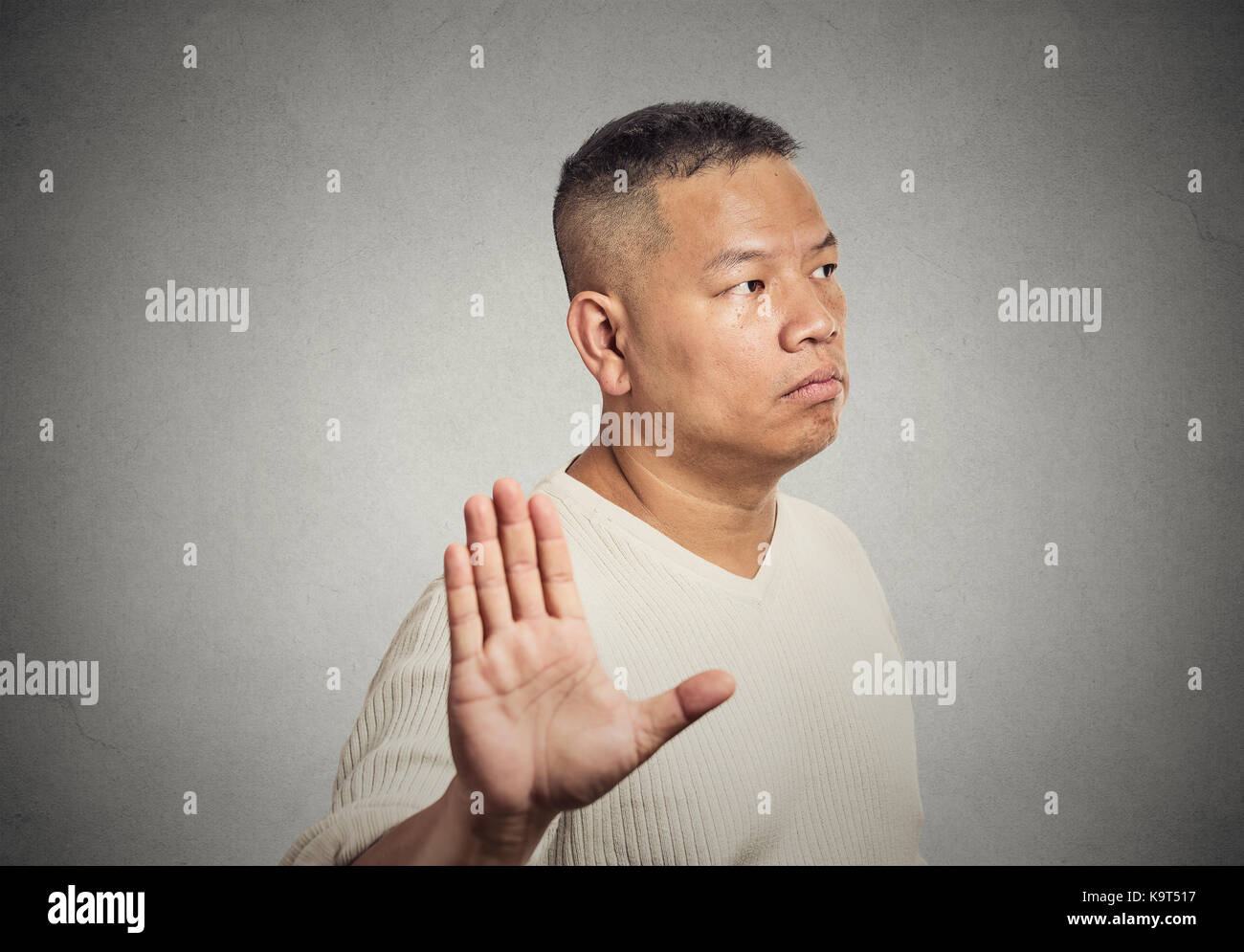 Closeup portrait grumpy middle aged man with bad attitude giving talk ...