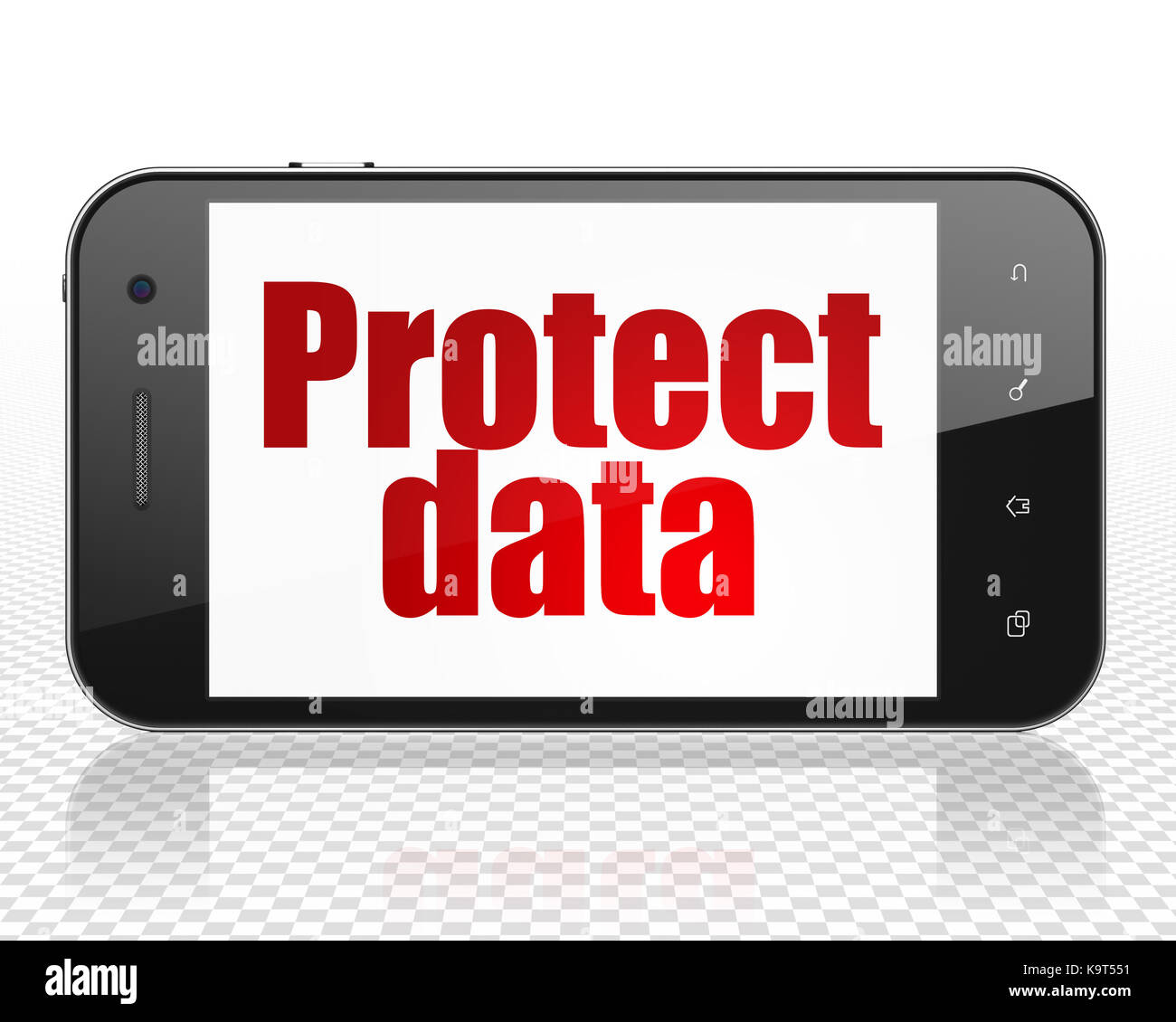 Protection concept: Smartphone with Protect Data on display Stock Photo ...