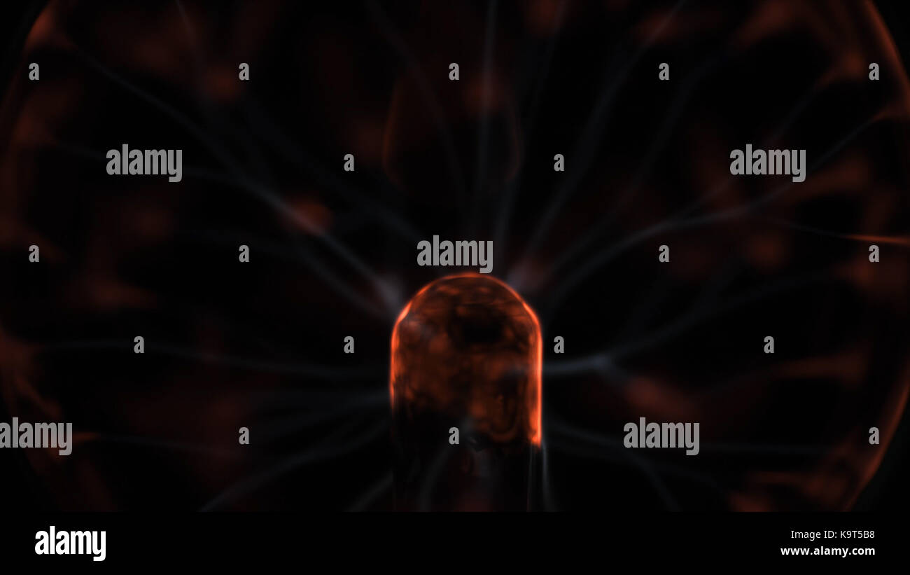 Hand touching a plasma ball. A Plasma ball lamp energy, hand touching ...