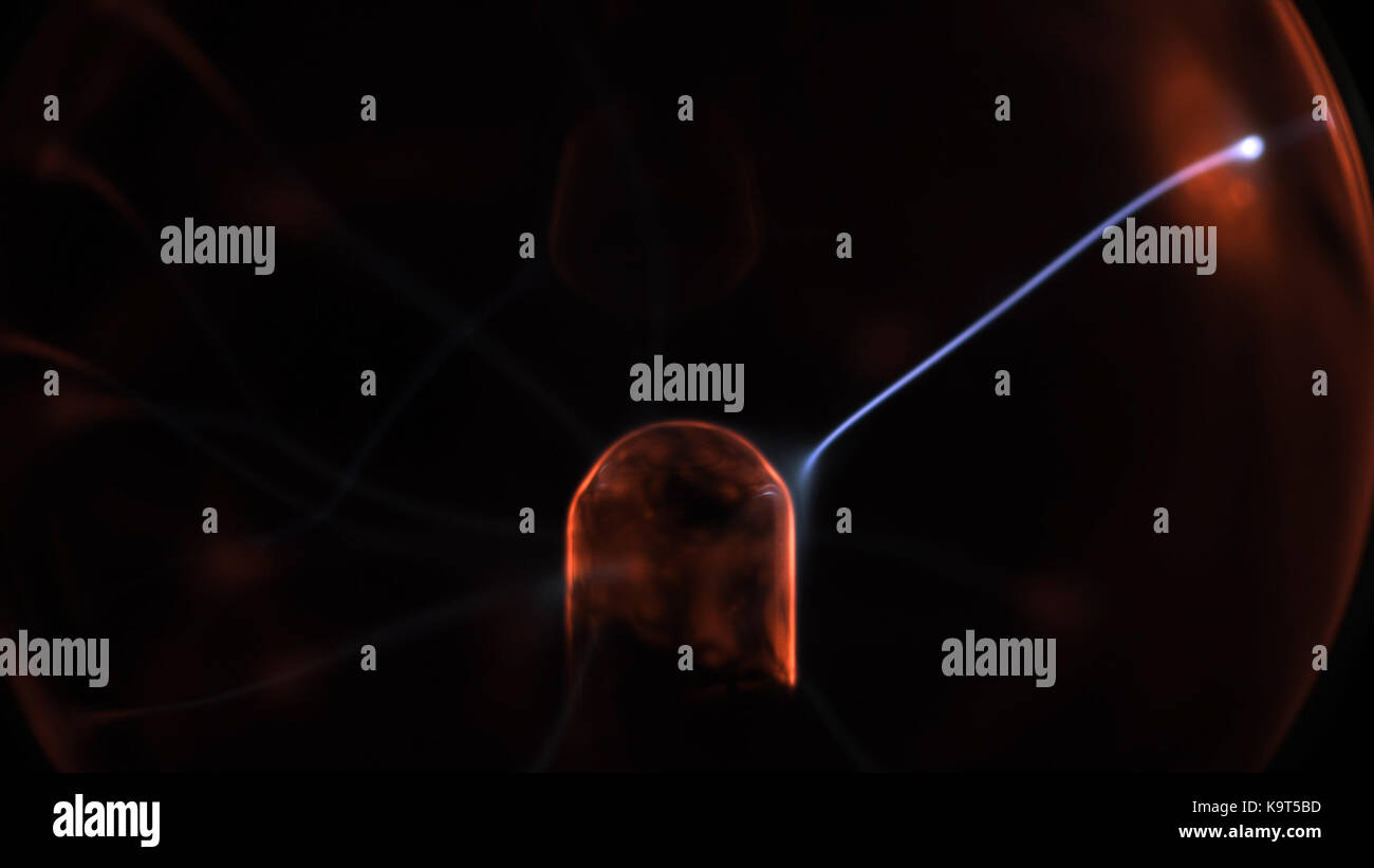 Hand touching a plasma ball. A Plasma ball lamp energy, hand touching ...