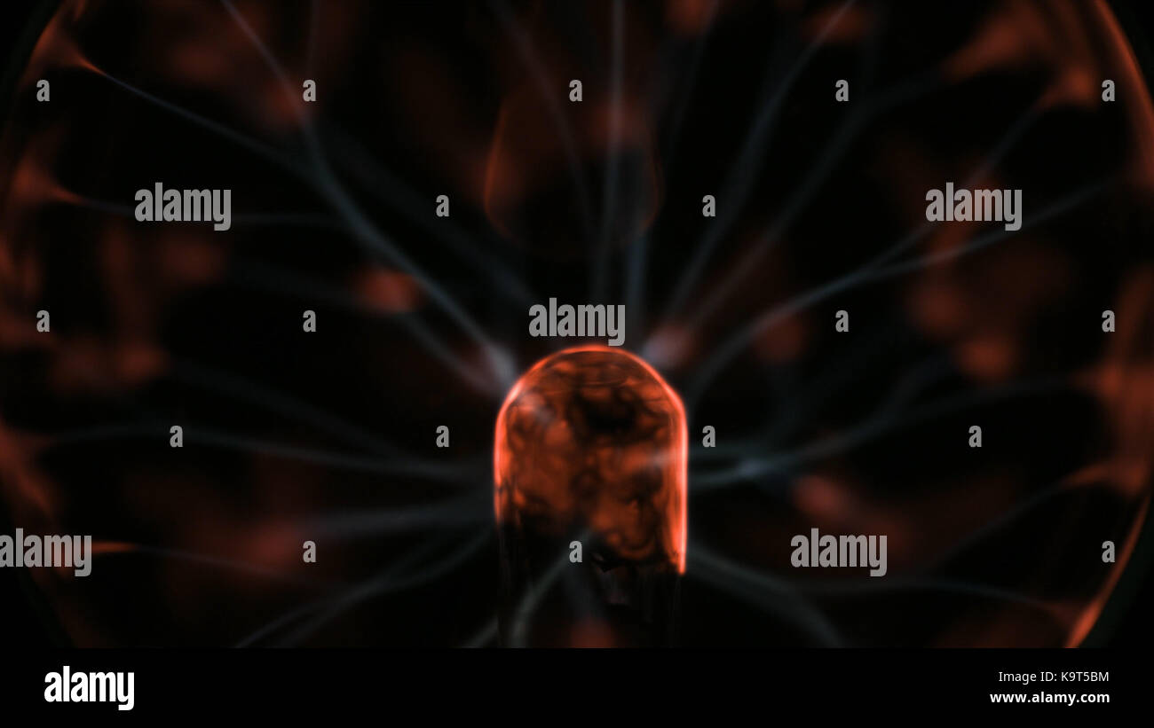 Hand touching a plasma ball. A Plasma ball lamp energy, hand touching ...