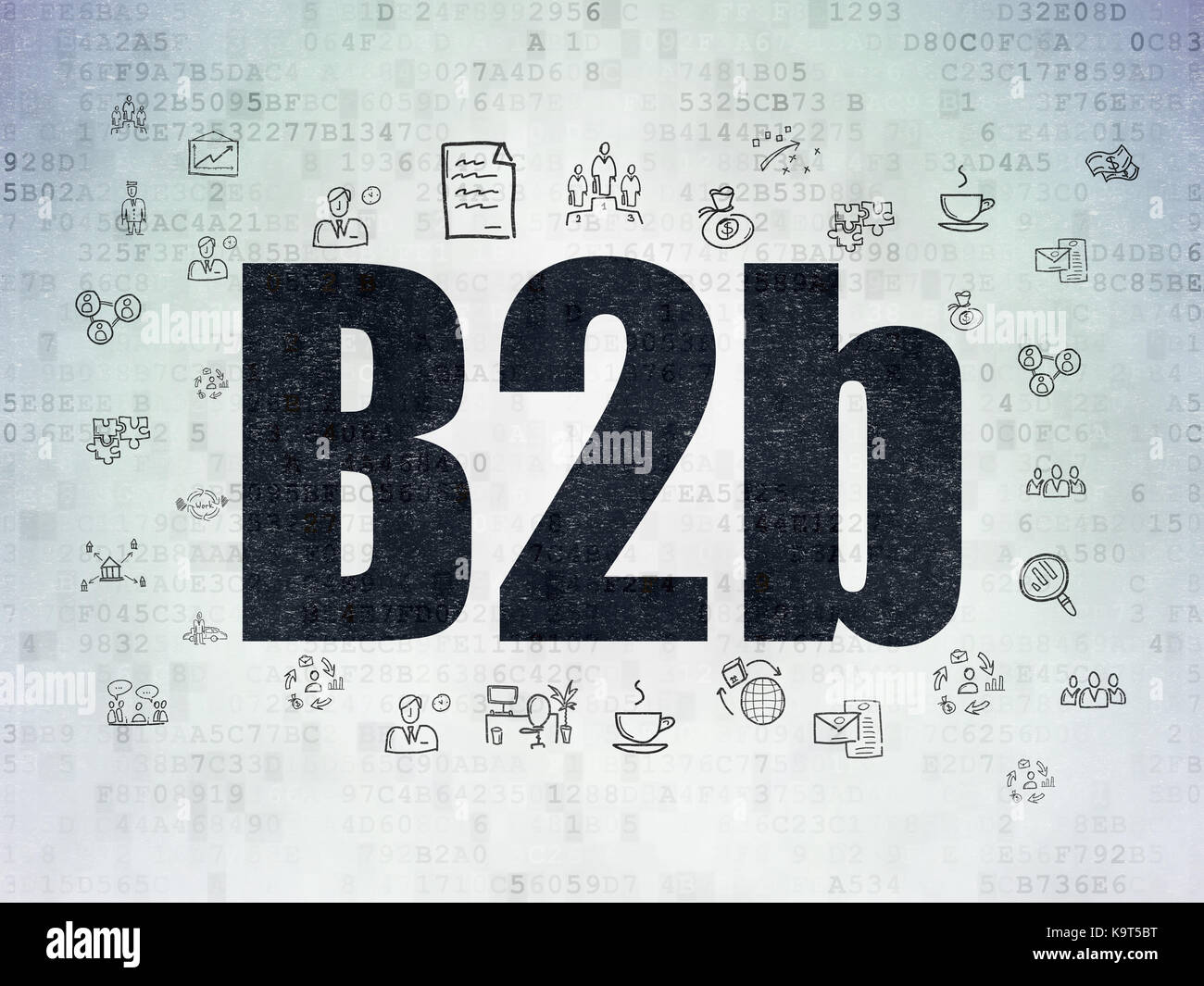 Business concept: B2b on Digital Data Paper background Stock Photo - Alamy