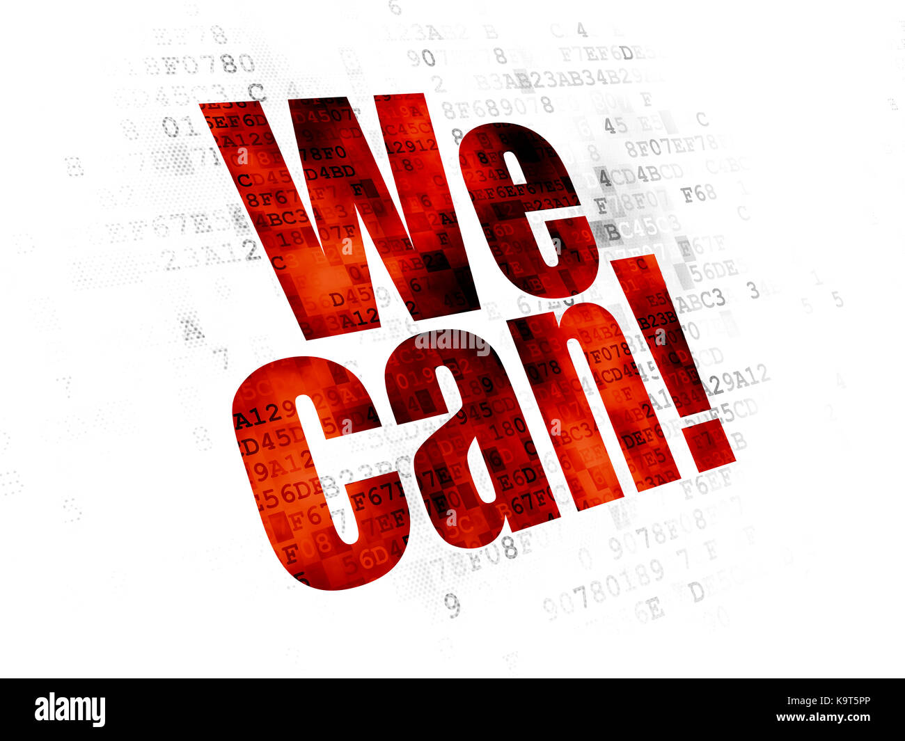 Business concept: We Can! on Digital background Stock Photo - Alamy