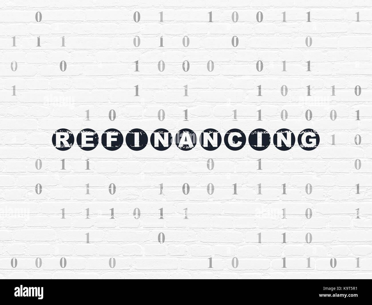 Finance concept: Refinancing on wall background Stock Photo - Alamy