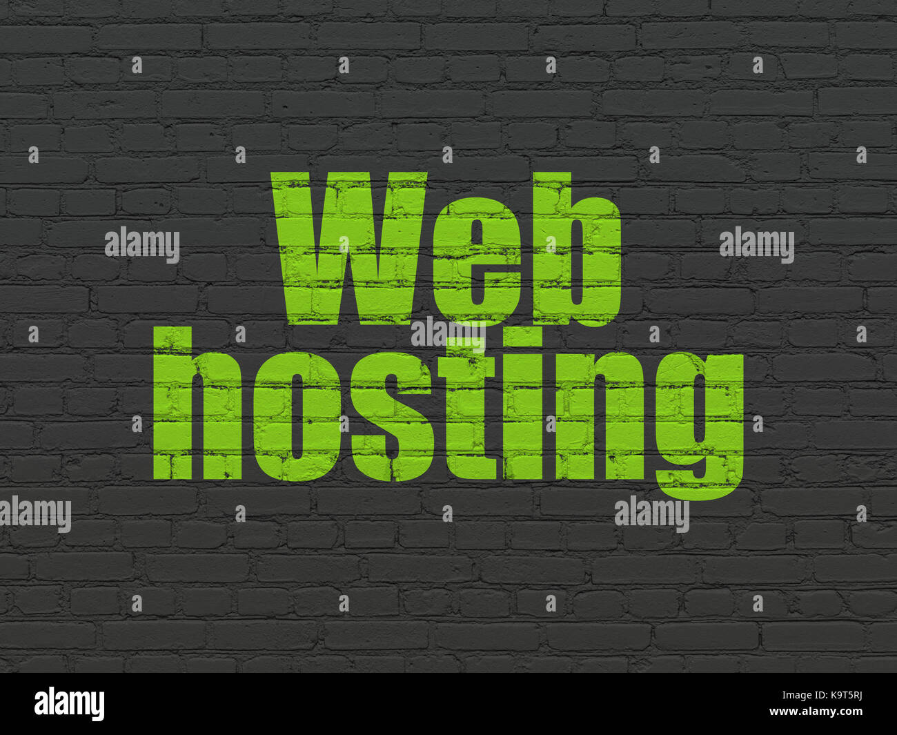 Web development concept: Web Hosting on wall background Stock Photo - Alamy