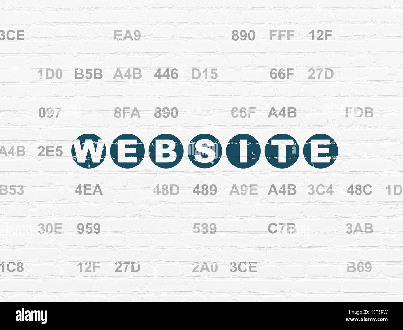 Web development concept: Website on wall background Stock Photo - Alamy