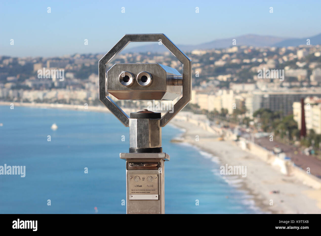 Coin Operated Binoculars at Nice, France Stock Photo - Alamy