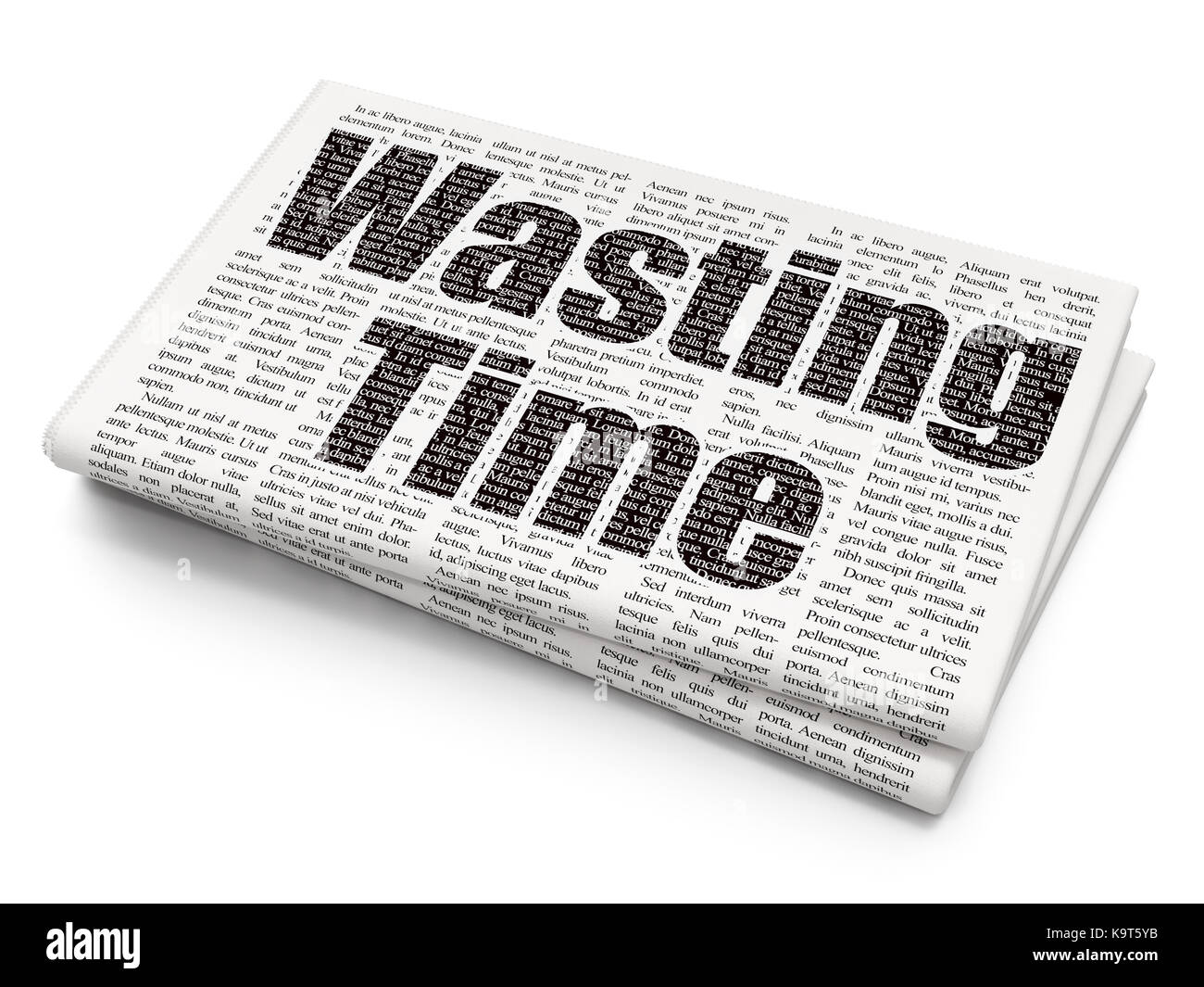 Time concept: Wasting Time on Newspaper background Stock Photo - Alamy