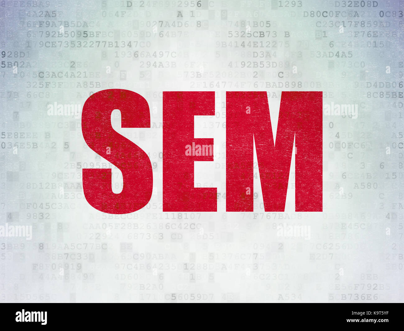 Marketing concept: SEM on Digital Data Paper background Stock Photo - Alamy