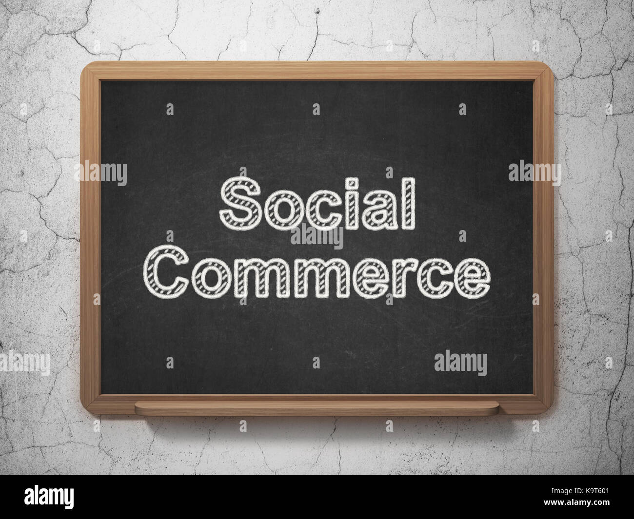 Marketing concept: Social Commerce on chalkboard background Stock Photo ...