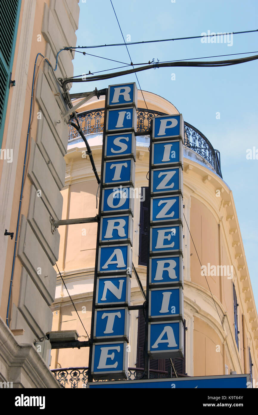 Italian Restaurant Sign on the street in Italy Stock Photo - Alamy