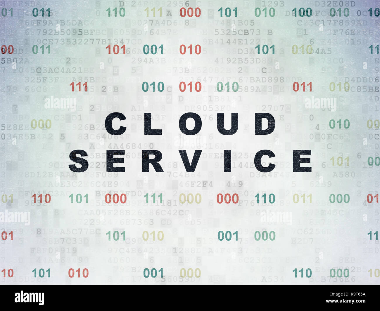Cloud computing concept: Cloud Service on Digital Data Paper background ...