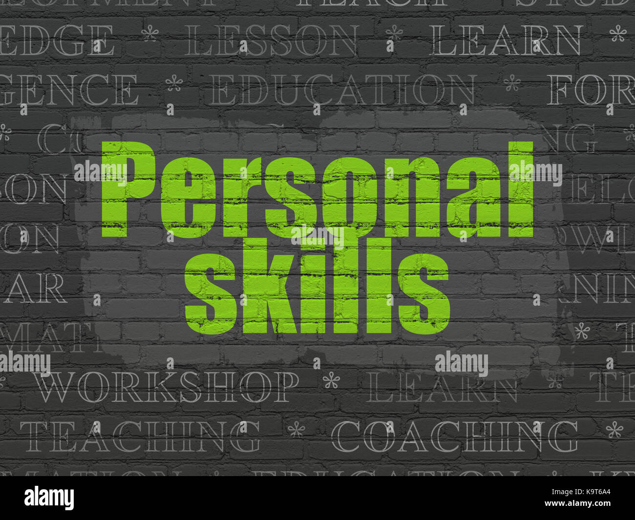 Learning concept: Personal Skills on wall background Stock Photo - Alamy