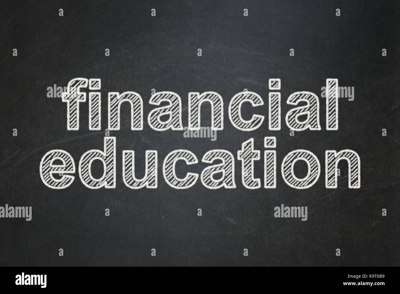 Studying concept: Financial Education on chalkboard background Stock ...
