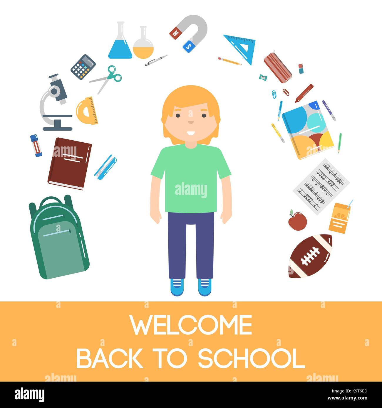 Girl school globe study Stock Vector Images - Alamy