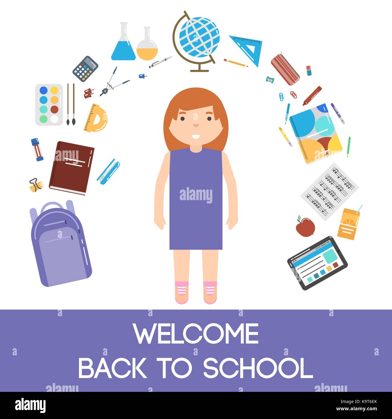 Girl school maths blackboard Stock Vector Images - Alamy