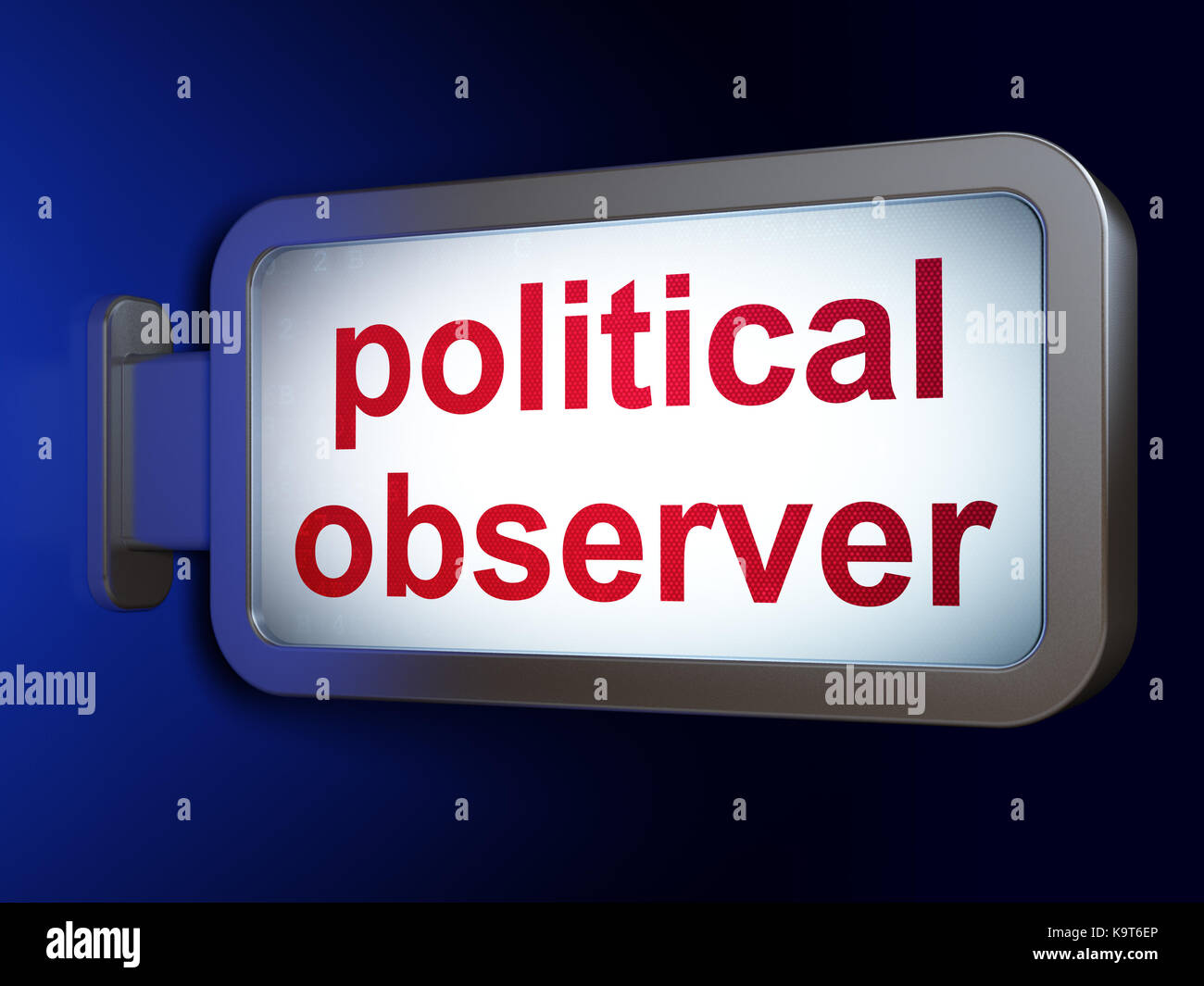 Political concept: Political Observer on billboard background Stock ...