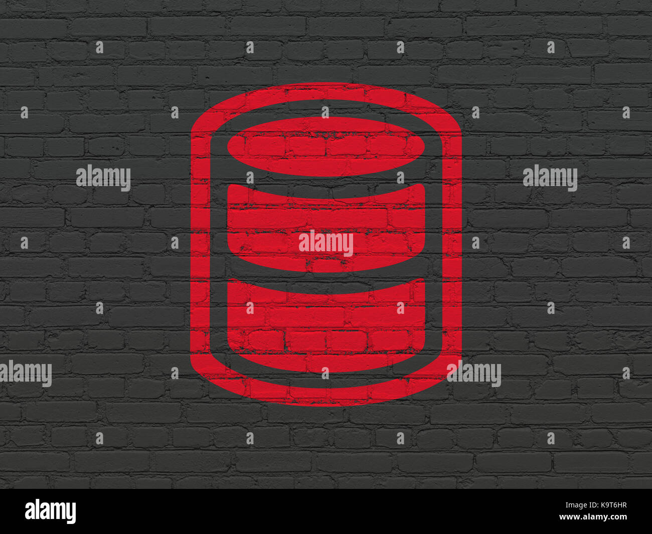 Database concept: Database on wall background Stock Photo - Alamy