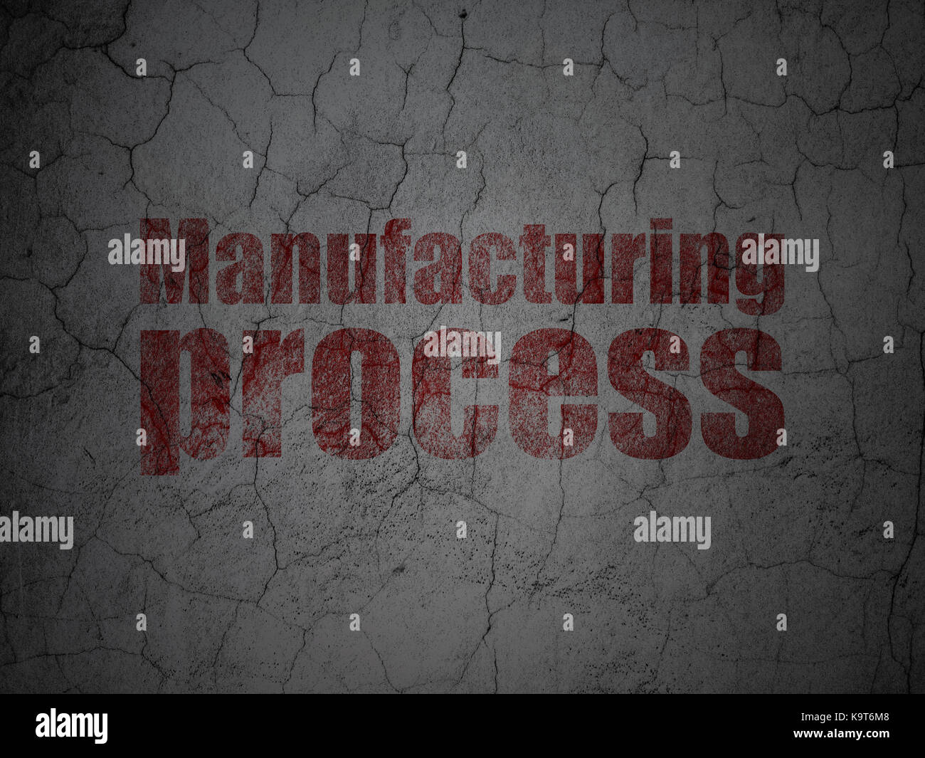 Manufacuring concept: Manufacturing Process on grunge wall background ...