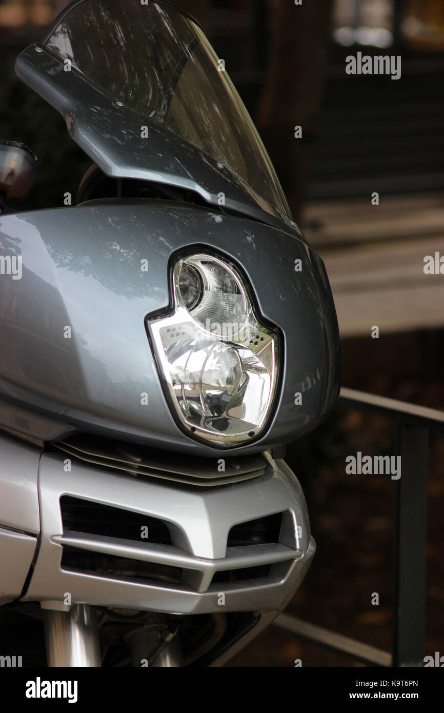 Front view of a Modern Motorcycle in Lyon, France Stock Photo - Alamy